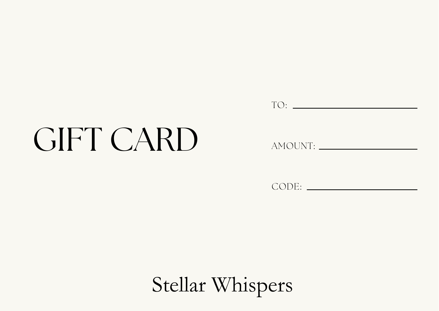 Stellar Whispers Jewelry Gift Card | Natural Gems & Crystals Jewellery